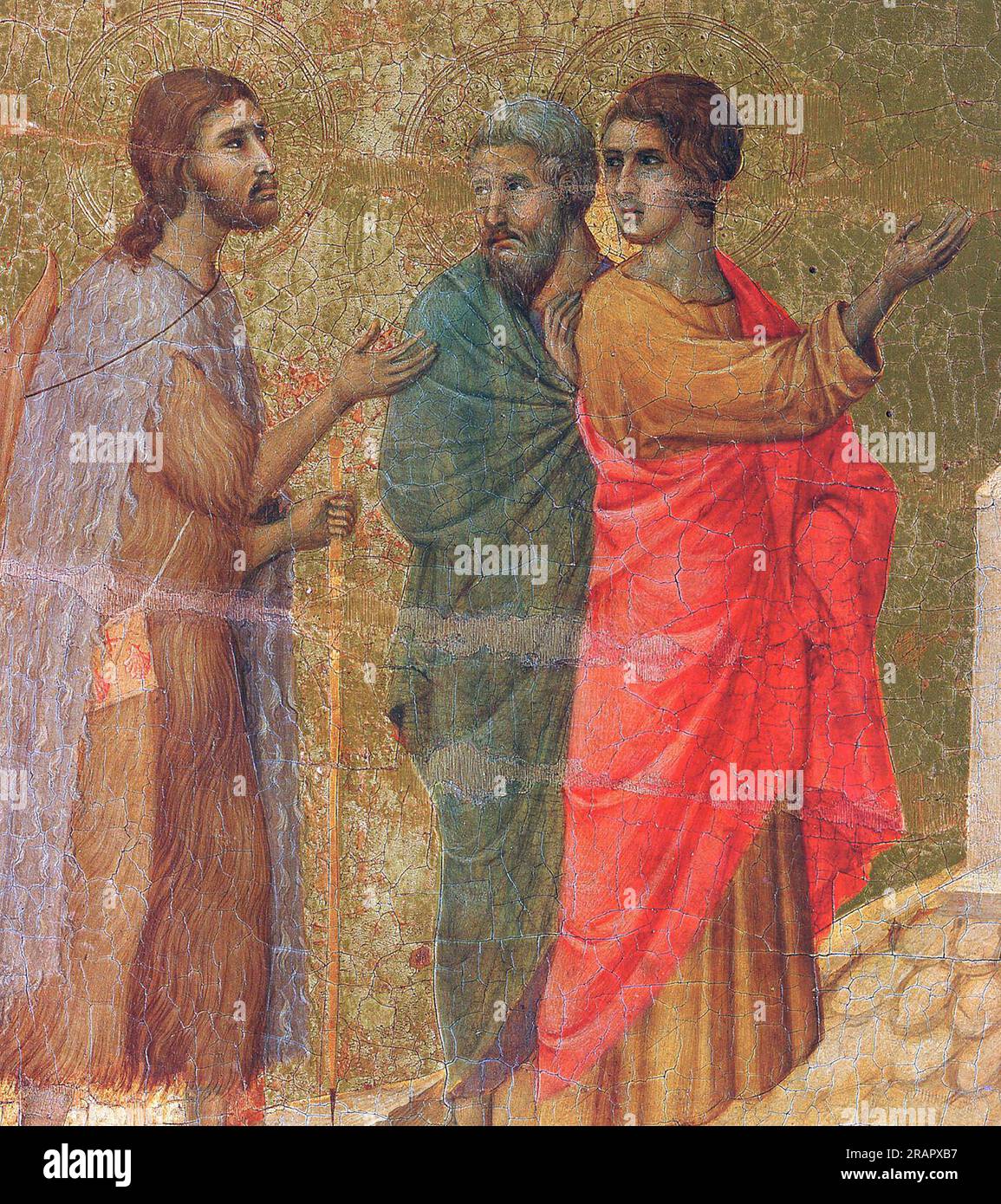 Christ on the road to Emmaus (Fragment) 1311 by Duccio Stock Photo - Alamy