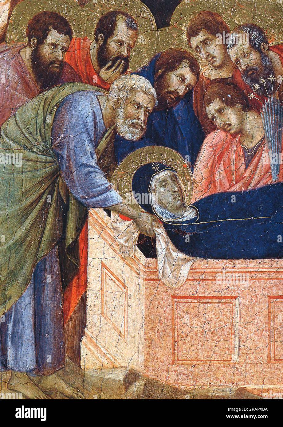 The position of Mary in the tomb (Fragment) 1311 by Duccio Stock Photo - Alamy