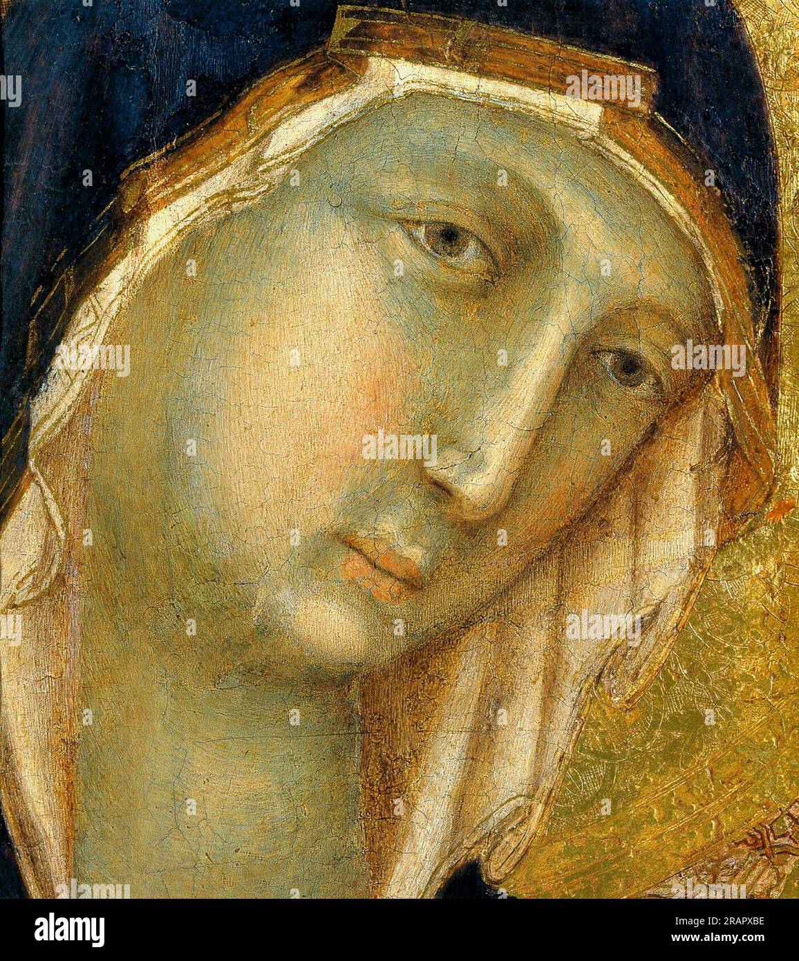 The Virgin and Child on a throne(Fragment) 1311 by Duccio Stock Photo - Alamy