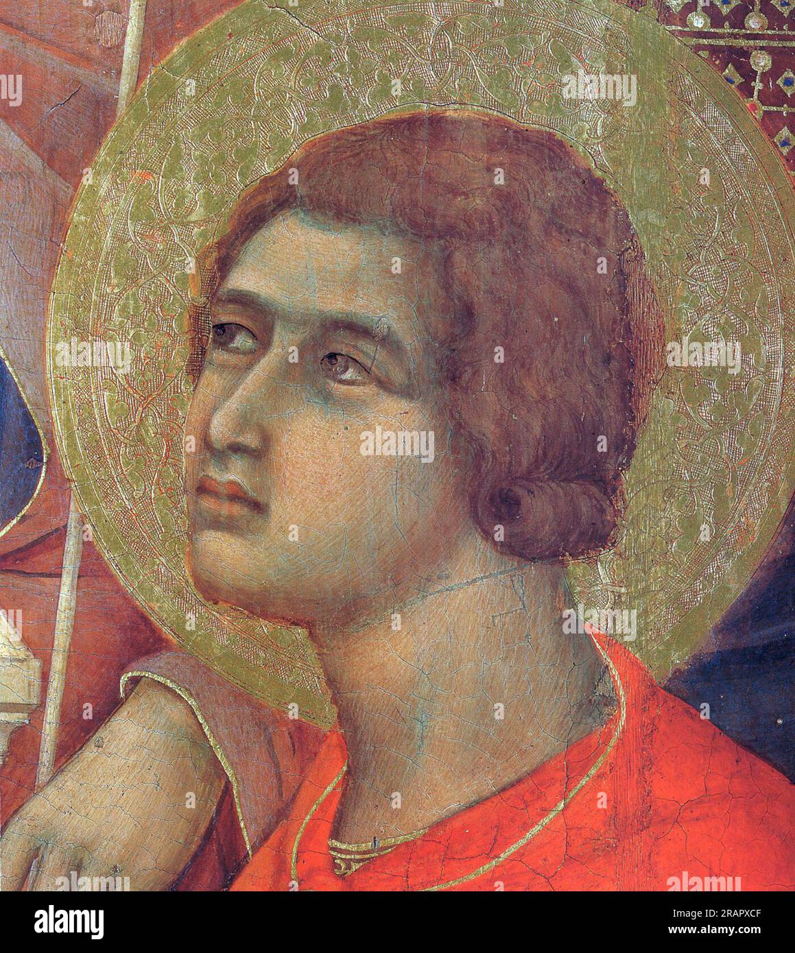 Madonna and Child on a throne (Front side fragment) 1311 by Duccio Stock Photo - Alamy