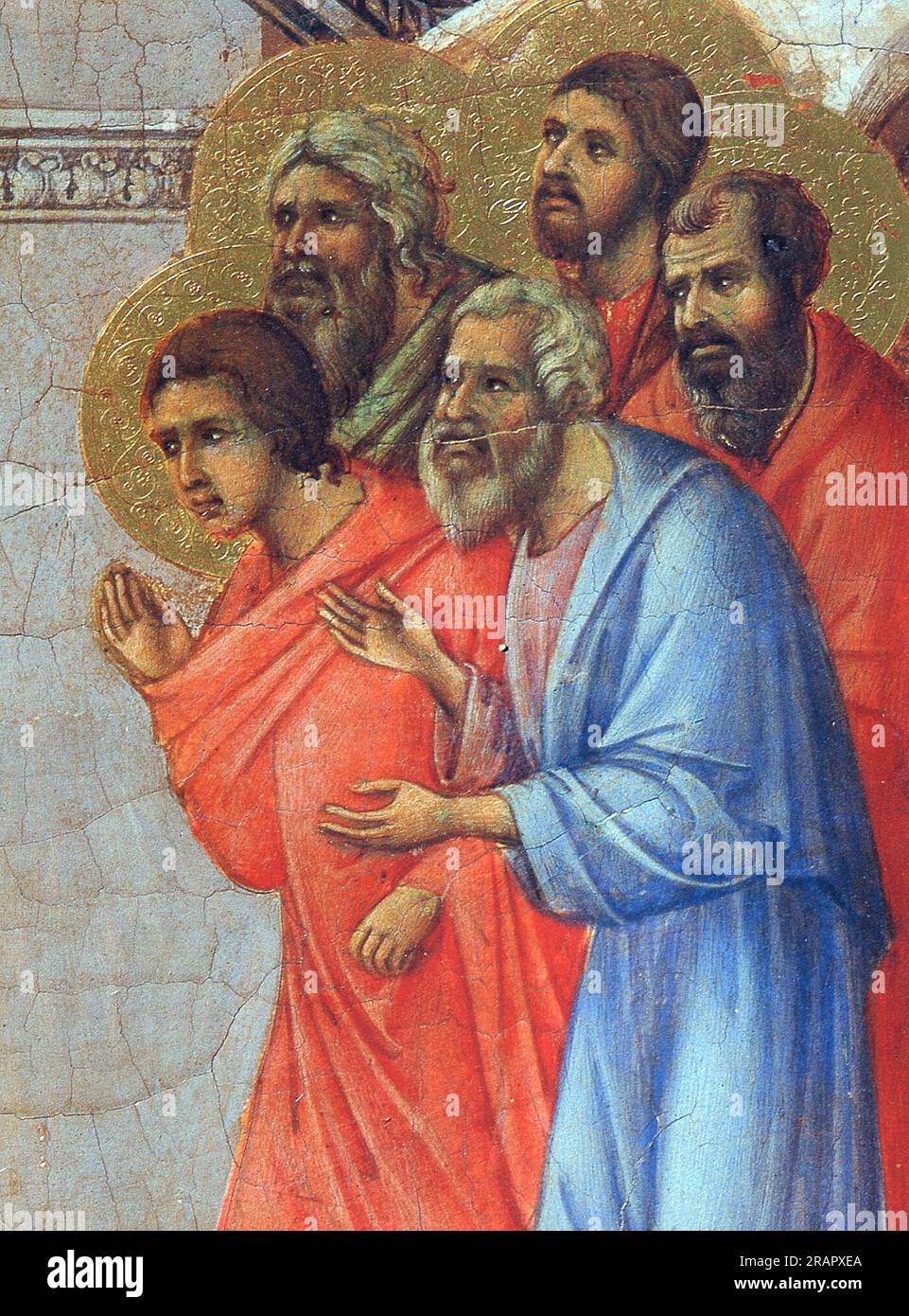 Appearance of Christ to the apostles (Fragment) 1311 by Duccio Stock Photo - Alamy