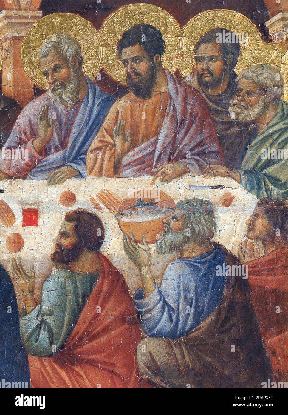 Appearance of Christ to the apostles (Fragment) 1311 by Duccio Stock Photo - Alamy