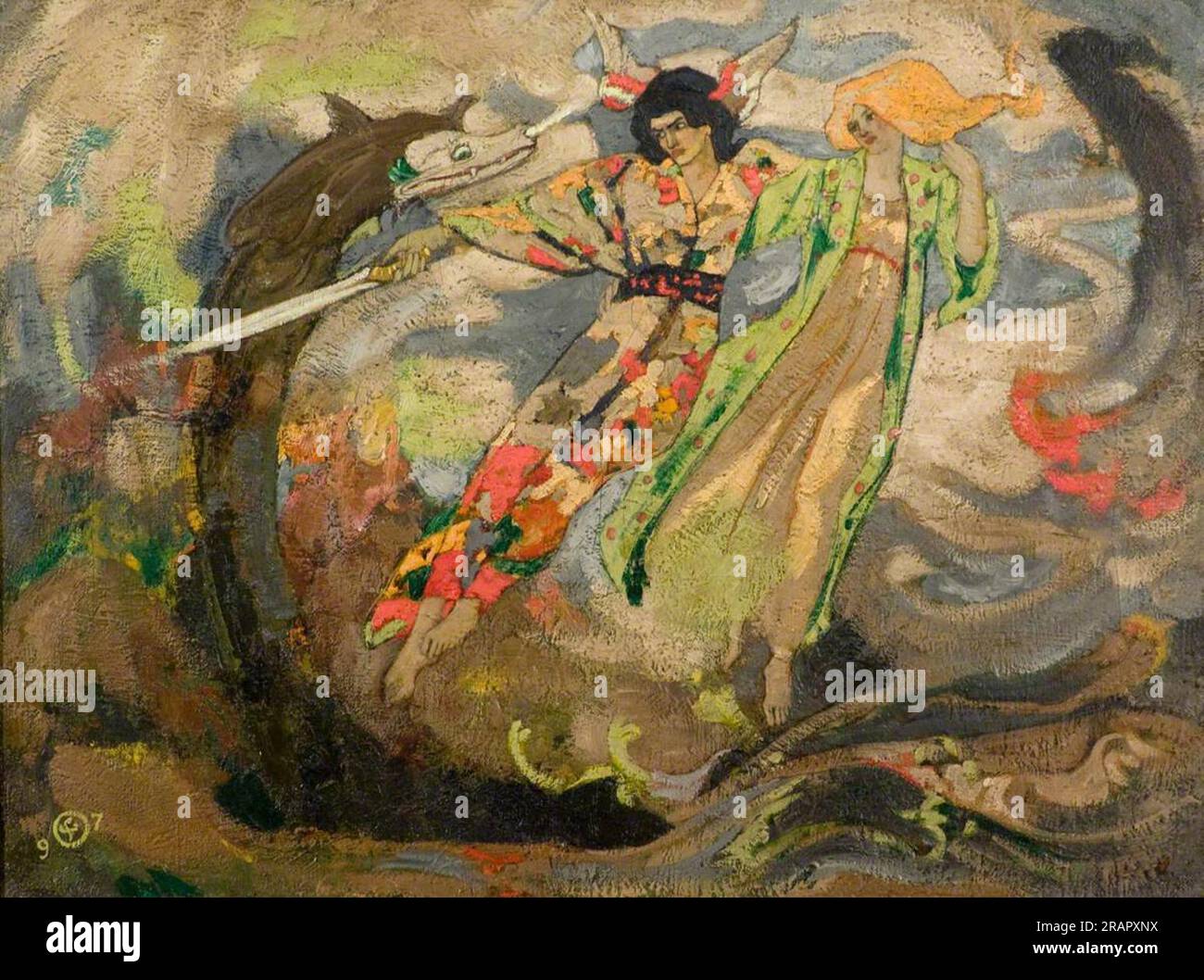 The Glaive of Light 1897 by John Duncan Stock Photo - Alamy