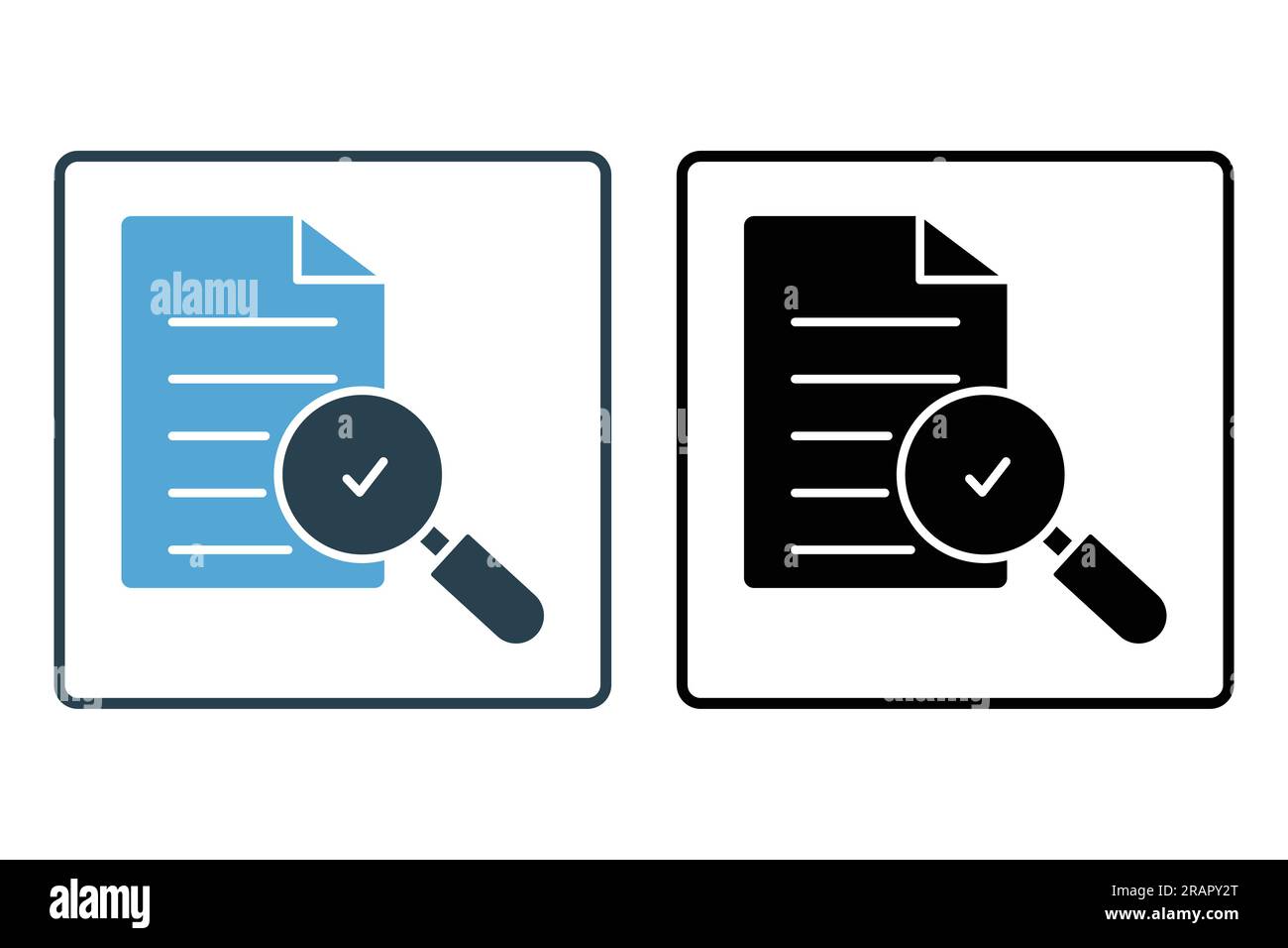 Traceability icon. Magnifying glass with document. icon related to Find ...