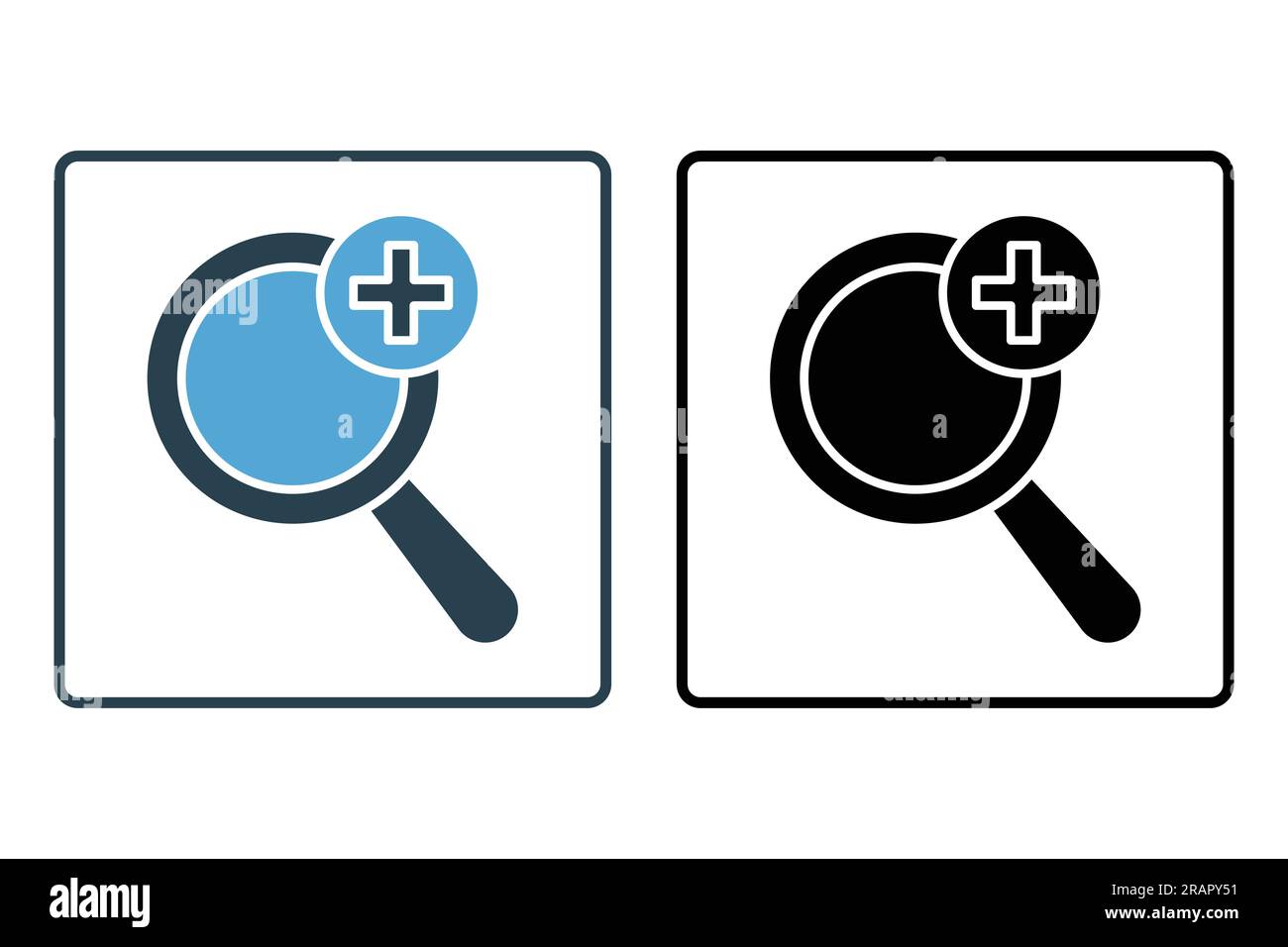 Glass plus glyph Stock Vector Images - Alamy