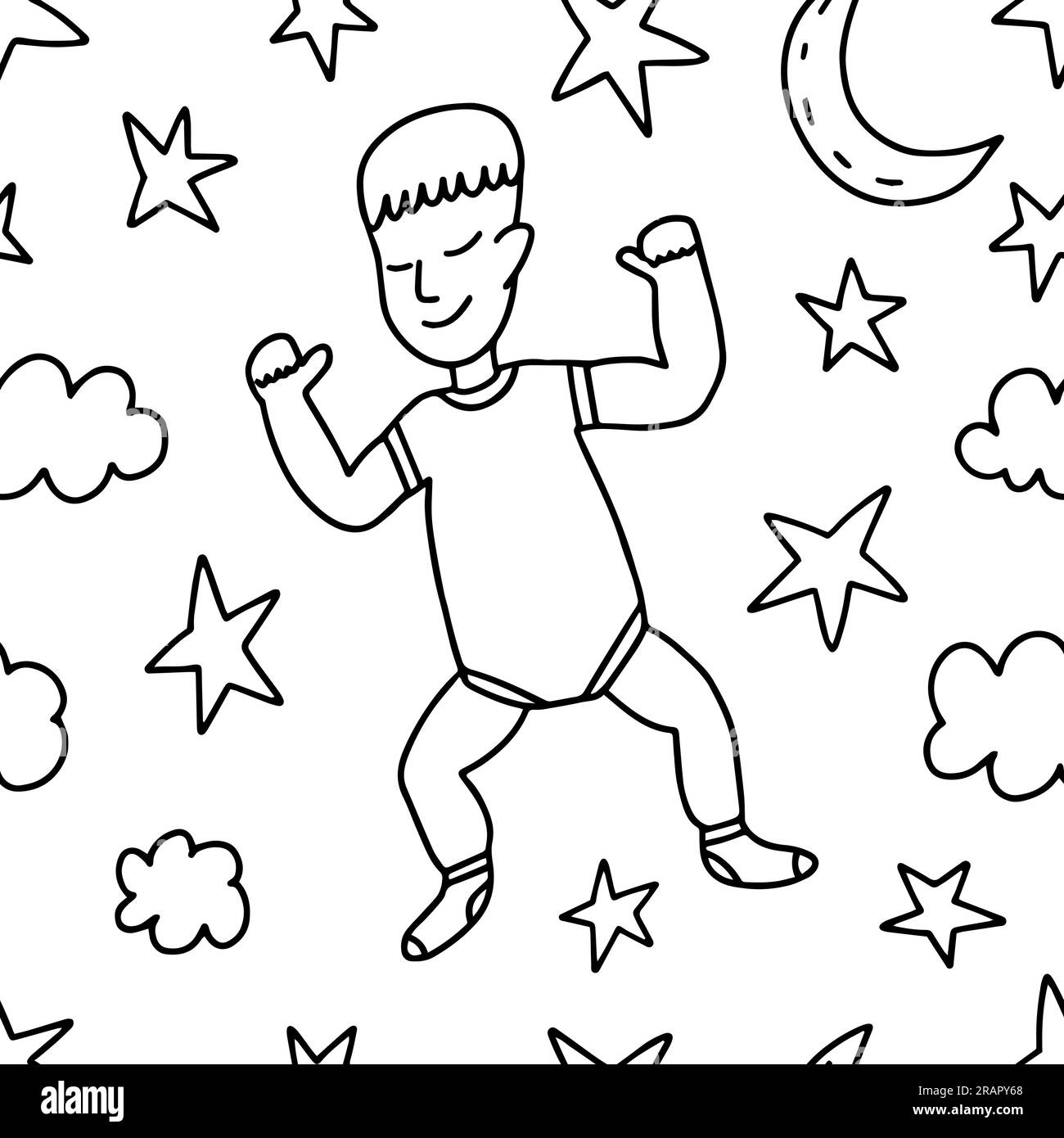 baby sleeping seamless pattern Stock Vector Image & Art - Alamy