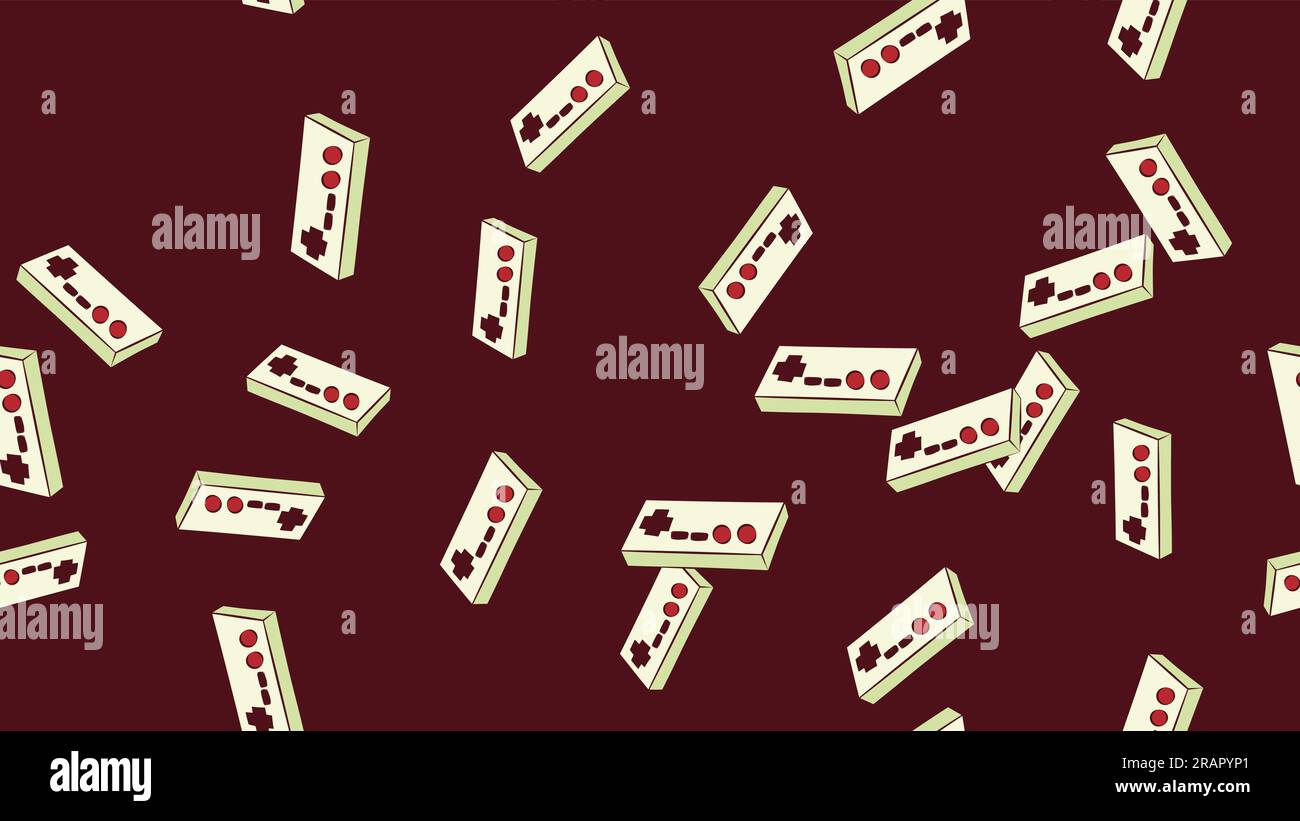 Texture Seamless Pattern From An Old Vintage Retro Hipster Antique Joystick Controller For Video