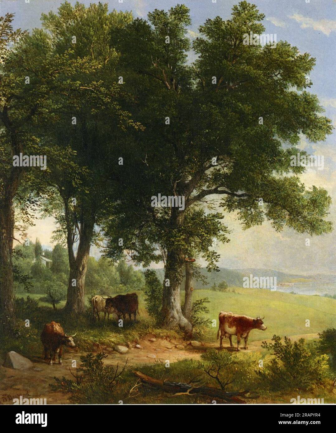 in the Shade of the Old Oak Tree by Asher Brown Durand Stock Photo - Alamy