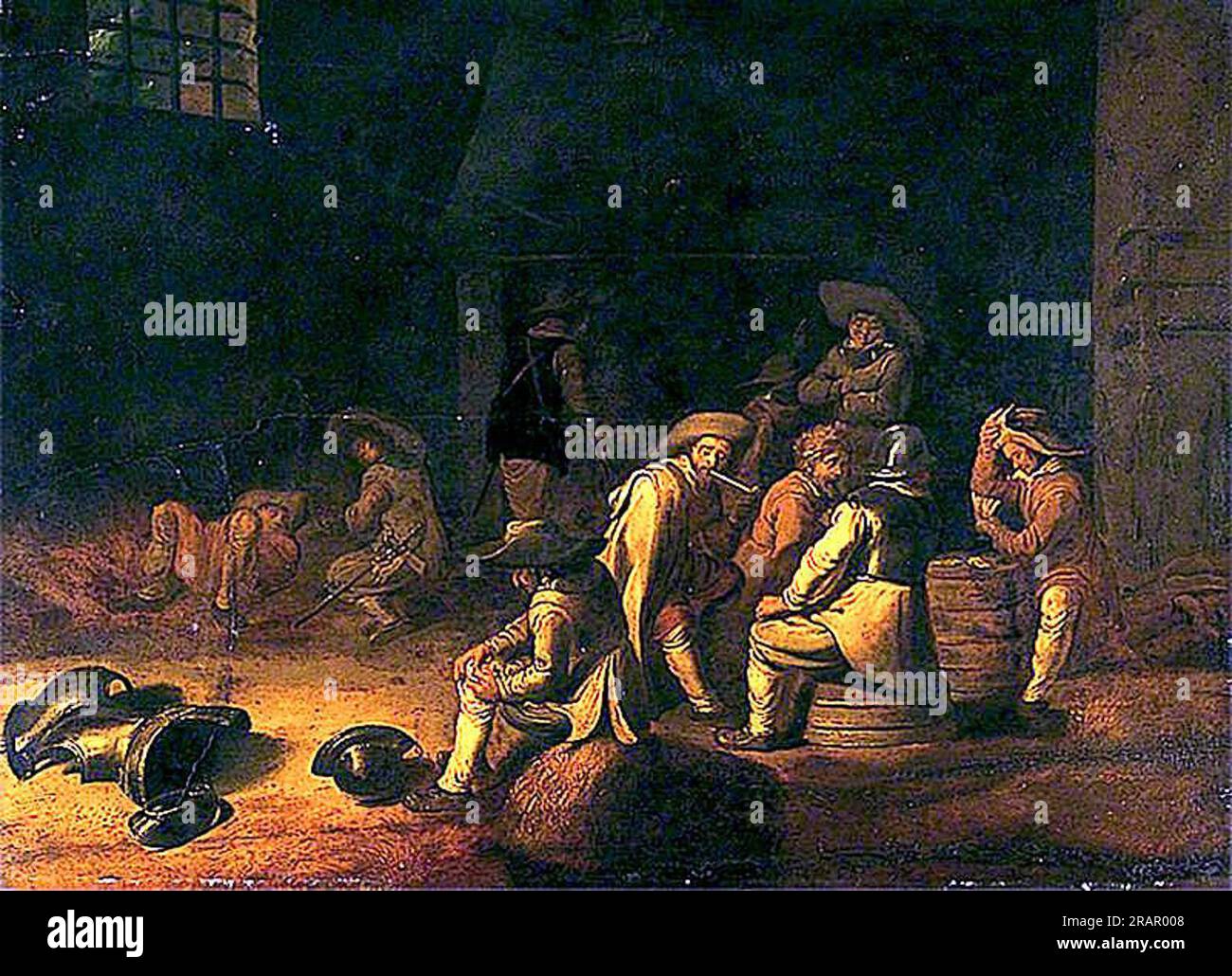 Interior Guardroom, Soldiers off Duty 1635 by Willem Cornelisz Duyster ...