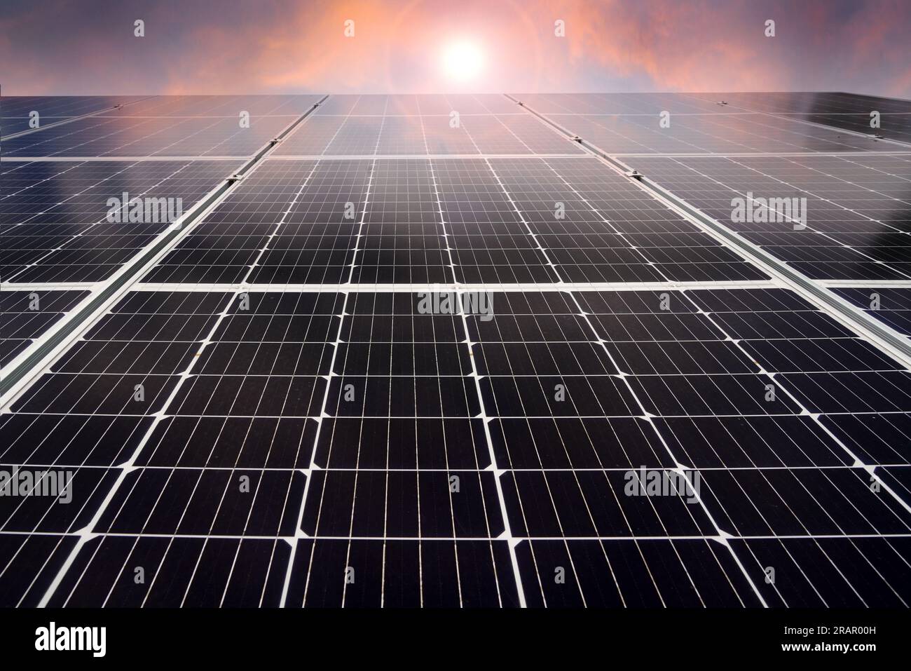 Solar panels or Solar cells energy and the Sun for Electric power in ...
