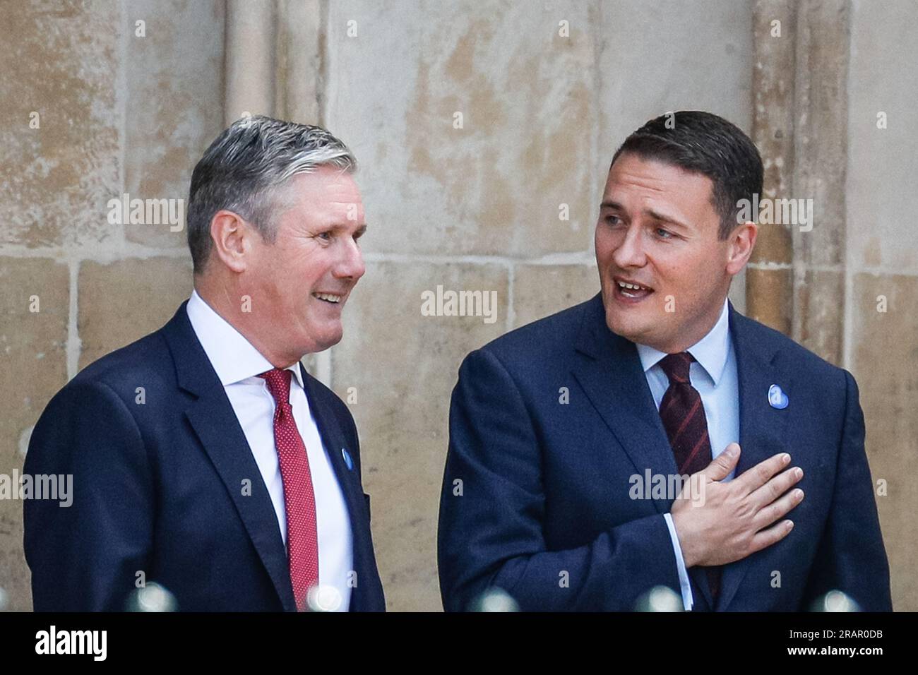 UK, 05th July 2023. Labour Leader Sir Keir Starmer and Wes Streeting ...