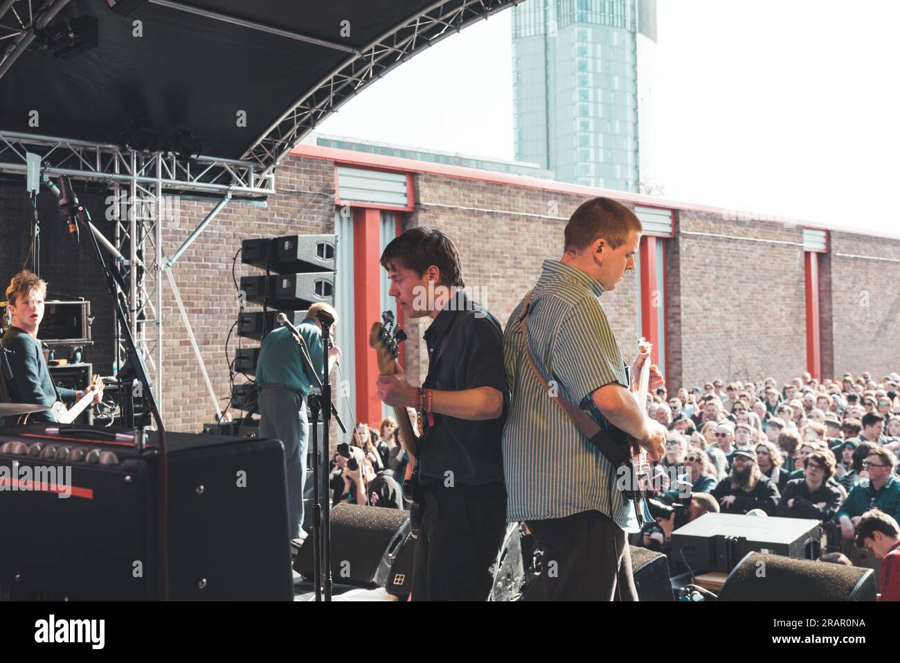 The Shame band played at the New Bird Street stage during the Liverpool ...