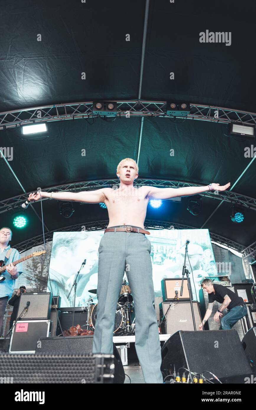 The Shame band played at the New Bird Street stage during the Liverpool ...