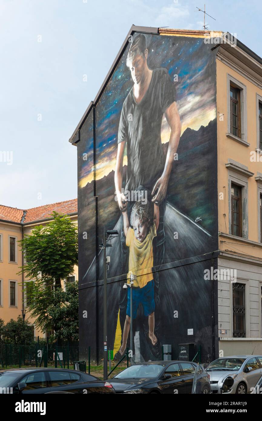 Milan italy street art mural hi-res stock photography and images - Alamy