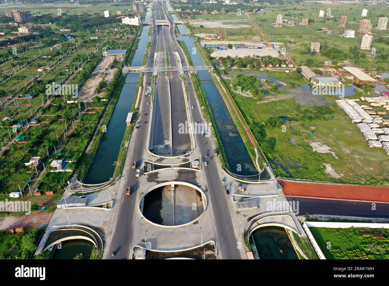 Dhaka, Bangladesh - July 04, 2023: Purbachal Expressway (300 feet road ...