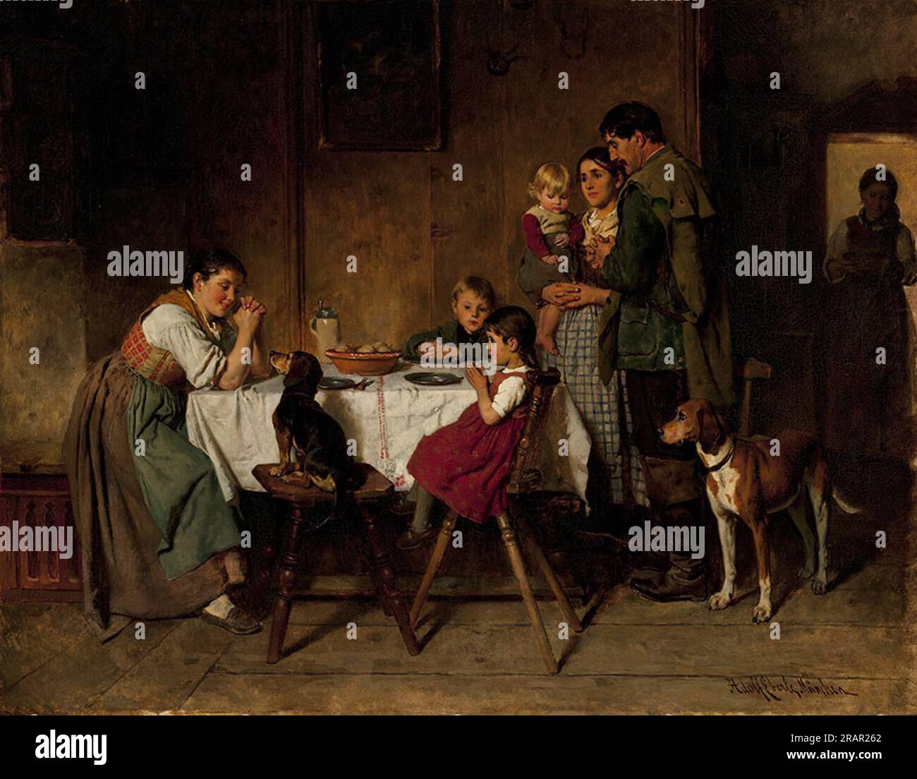 The family's dog by Adolf Eberle Stock Photo - Alamy
