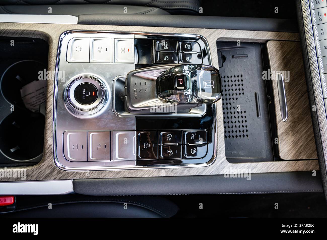 Shanghai, China – 04262023: The gear shift and center console Tank 500 ...