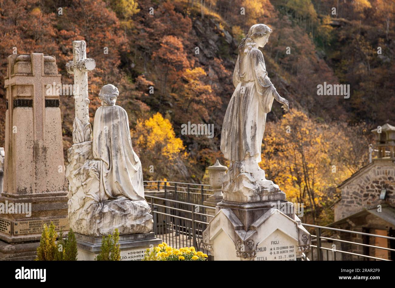 Cemetery of Rosazza, Val di Cervo, Piemonte, Italy Stock Photo - Alamy