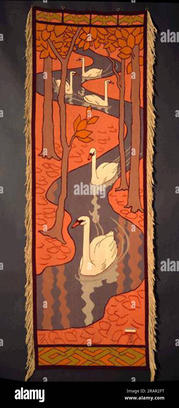 Five Swans 1897 by Otto Eckmann Stock Photo - Alamy