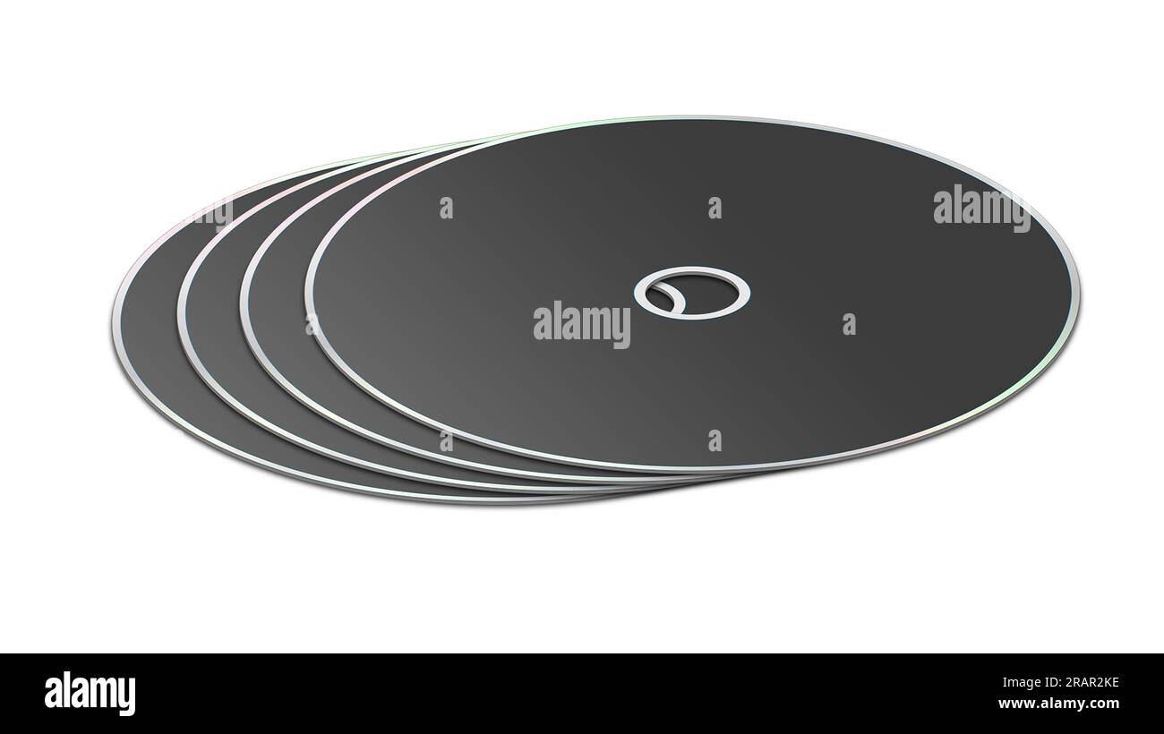CD or DVD blank template black for presentation layouts and design. 3D ...