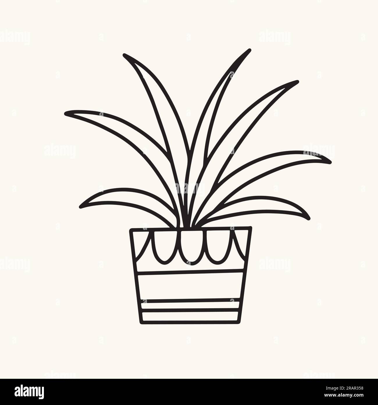 Potted plant logo design hi-res stock photography and images - Alamy