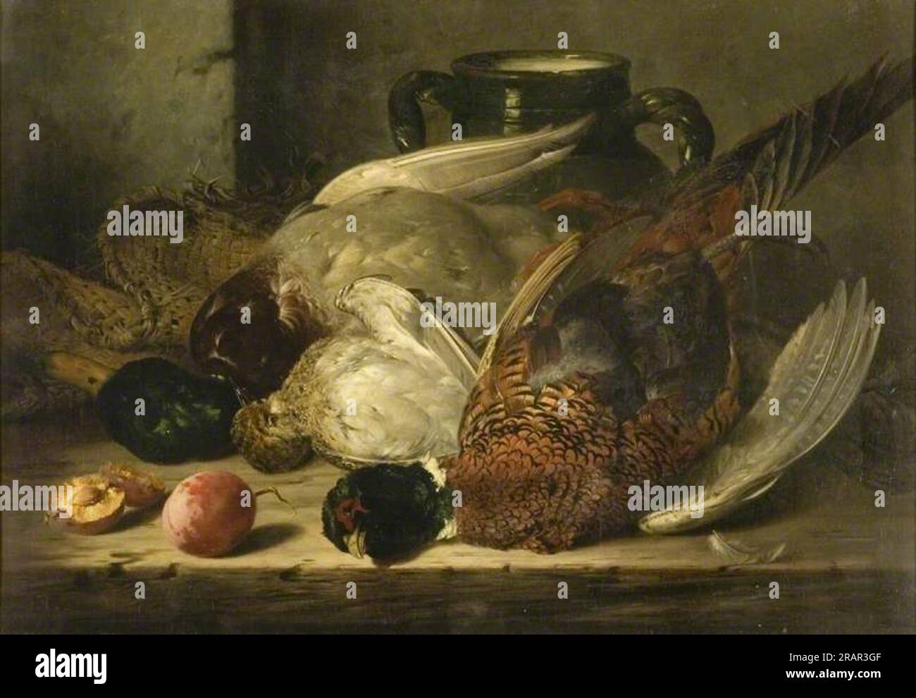Still Life with Pheasant, Partridge and Duck by Edward Ladell Stock ...