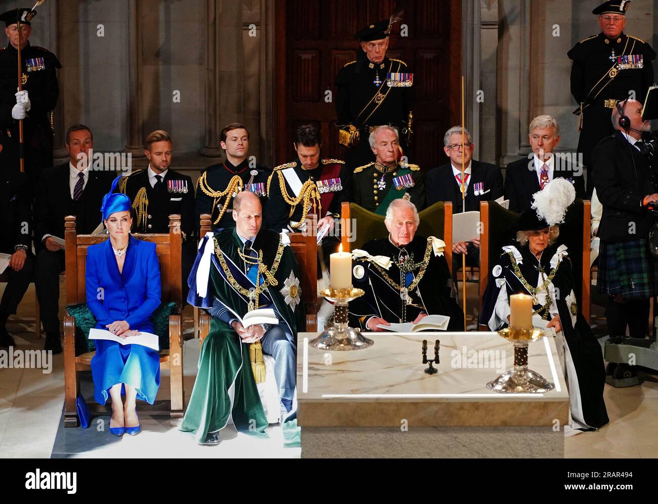 Britain's Prince William, the Prince of Wales, front row second left ...