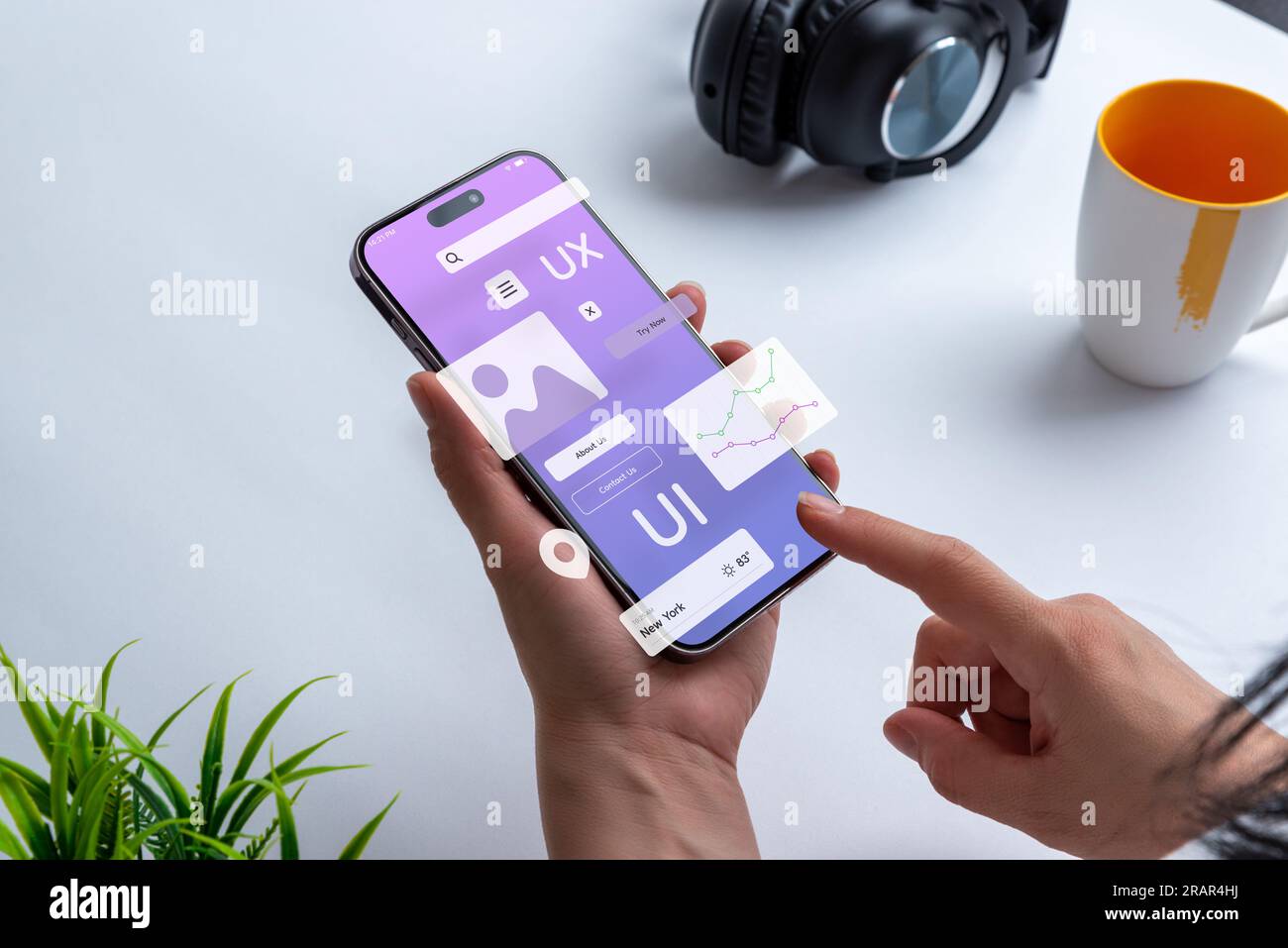 Process Of Creating An Interface For A Mobile App User Interface And Experience Concept Modern