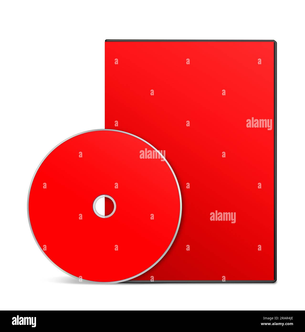 DVD box blank template red for presentation layouts and design. 3D ...