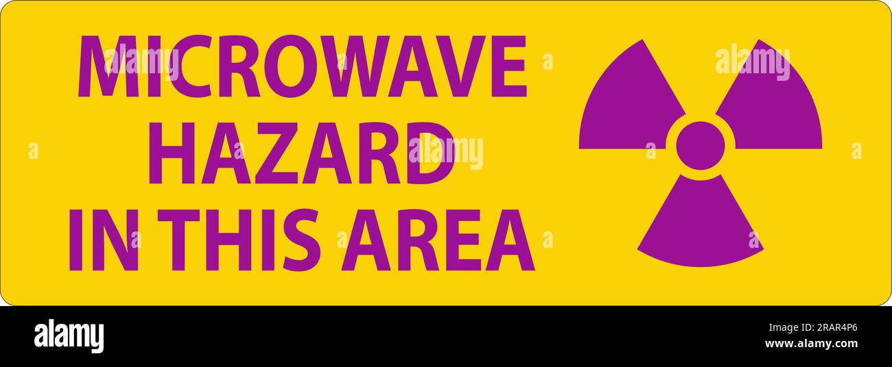 Caution Sign Microwave Hazard Area Stock Vector Image & Art - Alamy