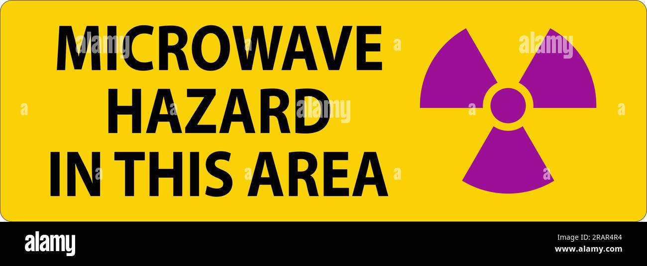 Caution Sign Microwave Hazard Area Stock Vector Image & Art - Alamy