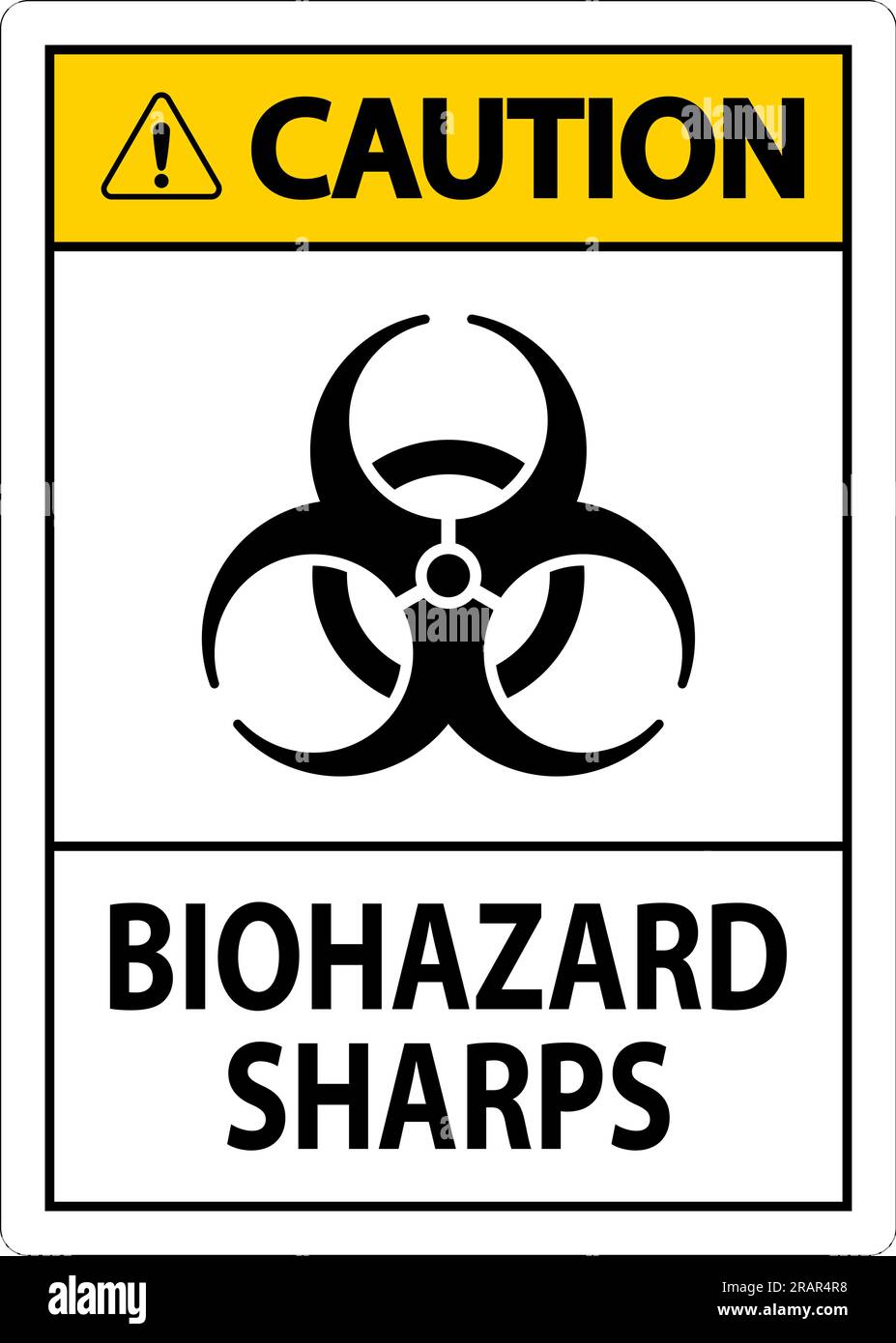 Caution Biohazard Label, Biohazard Sharps Stock Vector Image & Art - Alamy