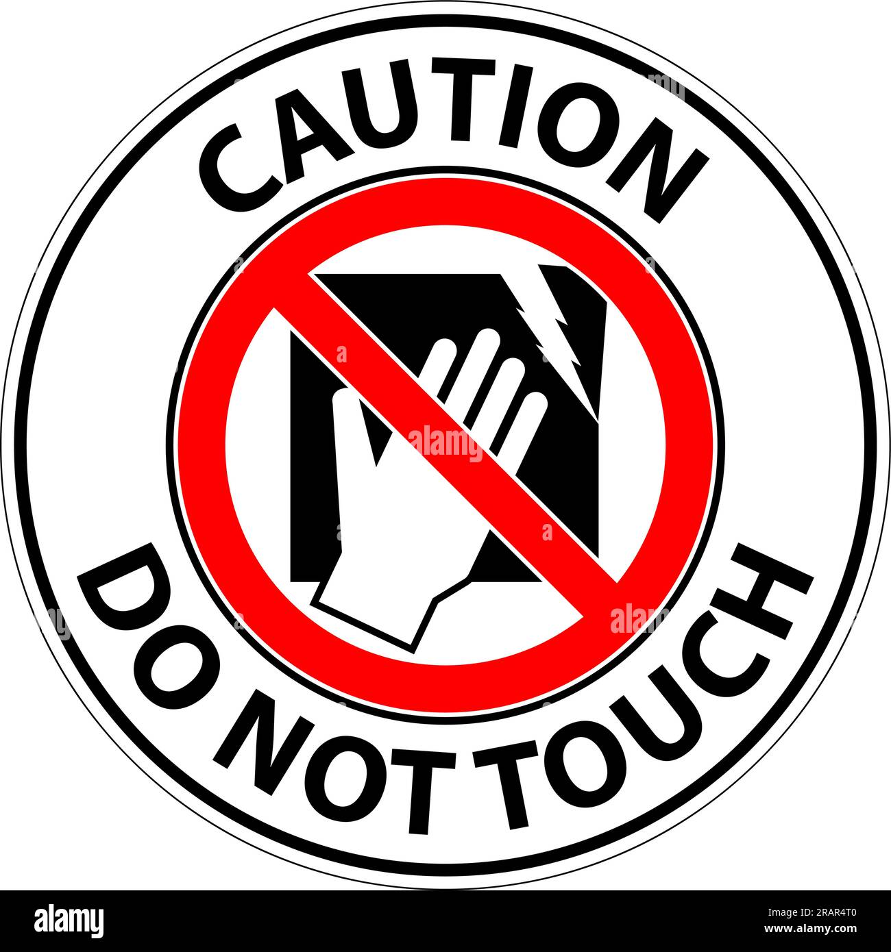 Caution Machine Sign Fragile Equipment, Do Not Touch Stock Vector Image ...