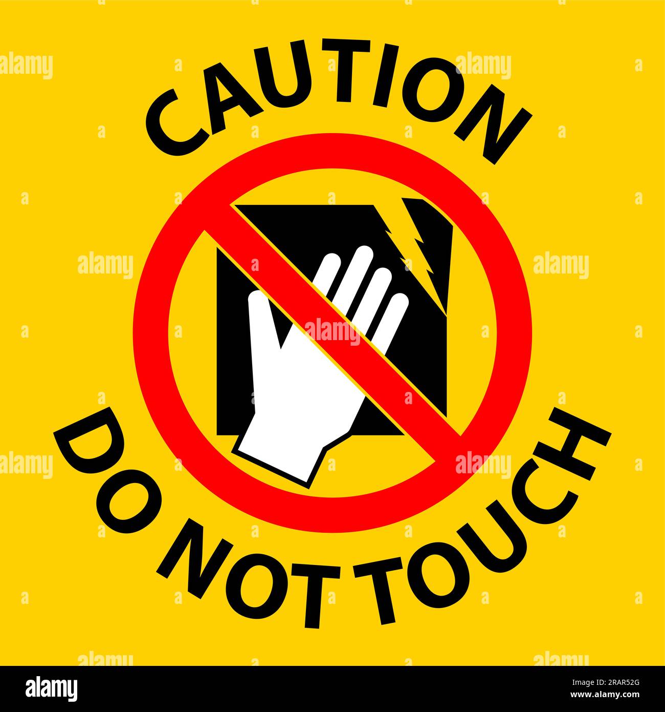 Caution Machine Sign Fragile Equipment, Do Not Touch Stock Vector Image ...