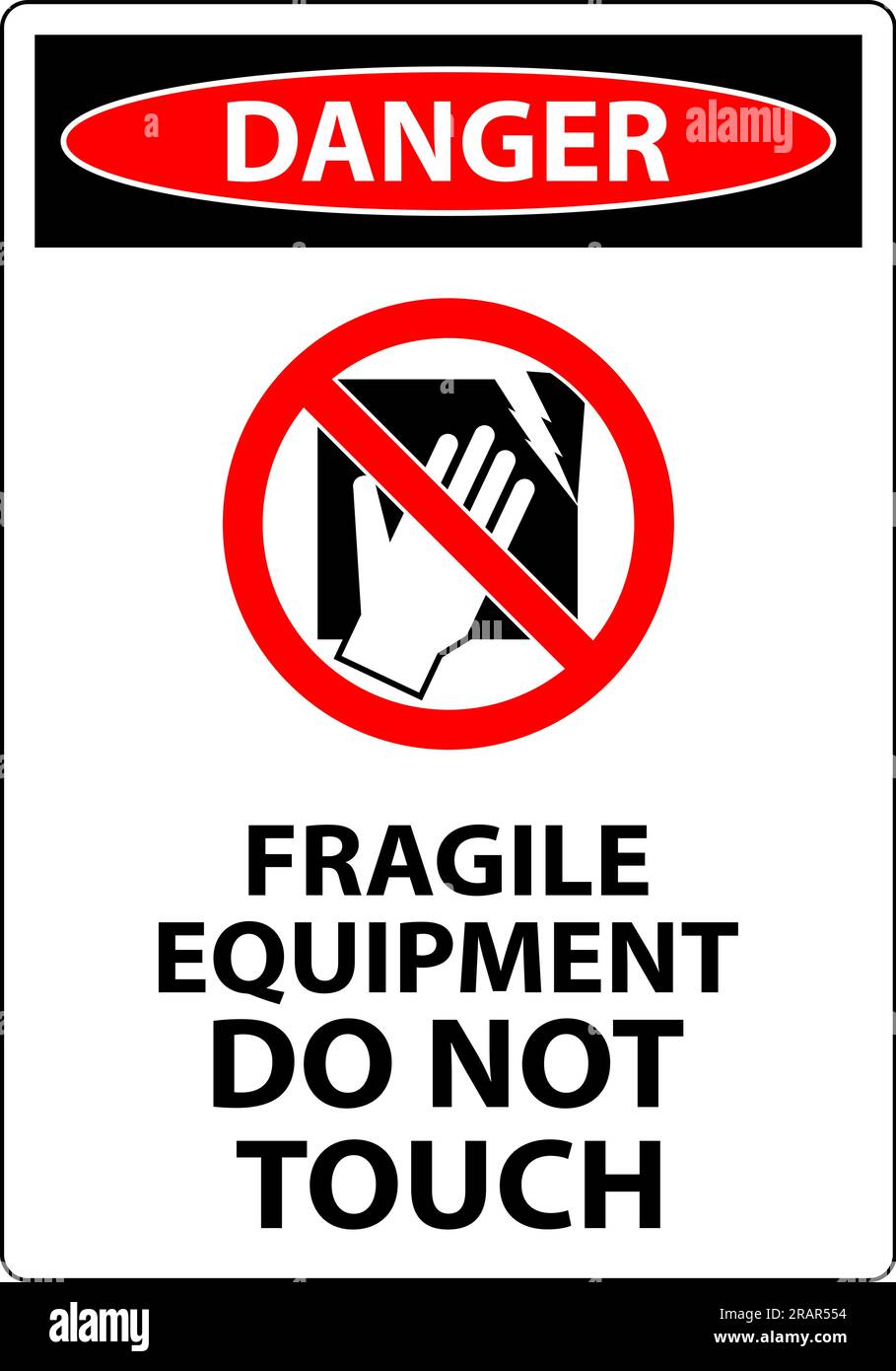 Danger Machine Sign Fragile Equipment, Do Not Touch Stock Vector Image ...