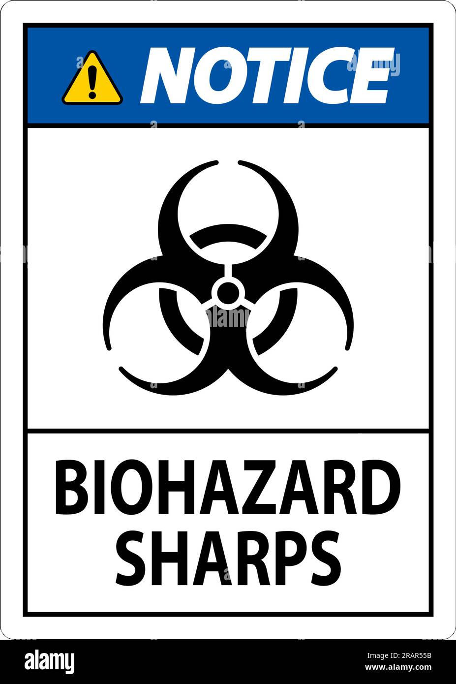 Notice Biohazard Label, Biohazard Sharps Stock Vector Image & Art - Alamy