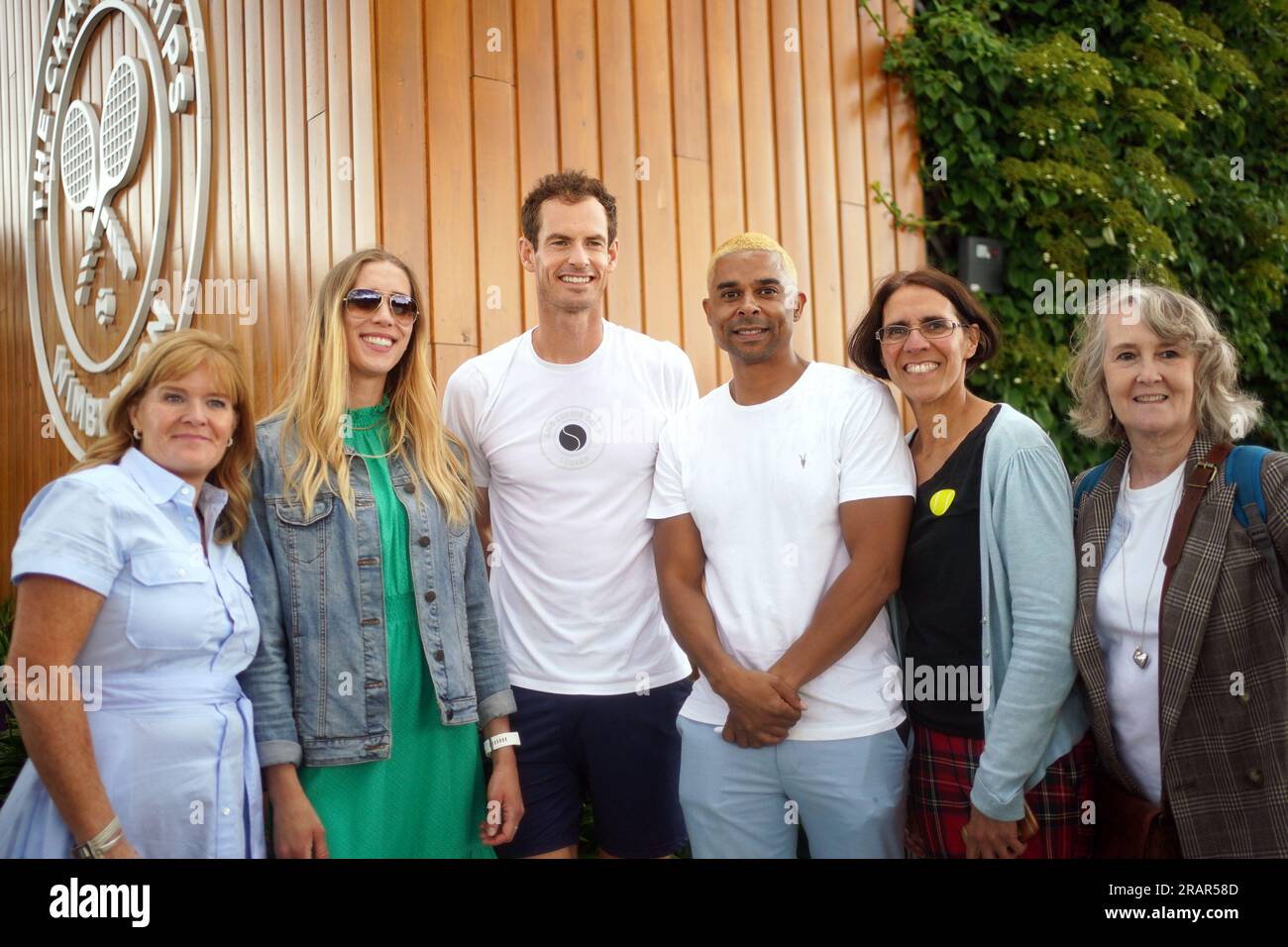 Andy Murray meeting with NHS workers (left-right) Joanna Peixoto ...