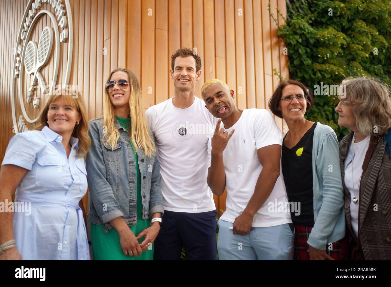 Andy Murray meeting with NHS workers (left-right) Joanna Peixoto ...