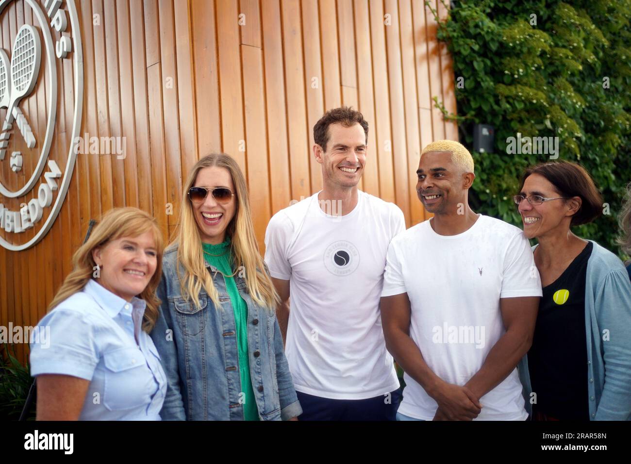 Andy Murray meeting with NHS workers (left-right) Joanna Peixoto ...