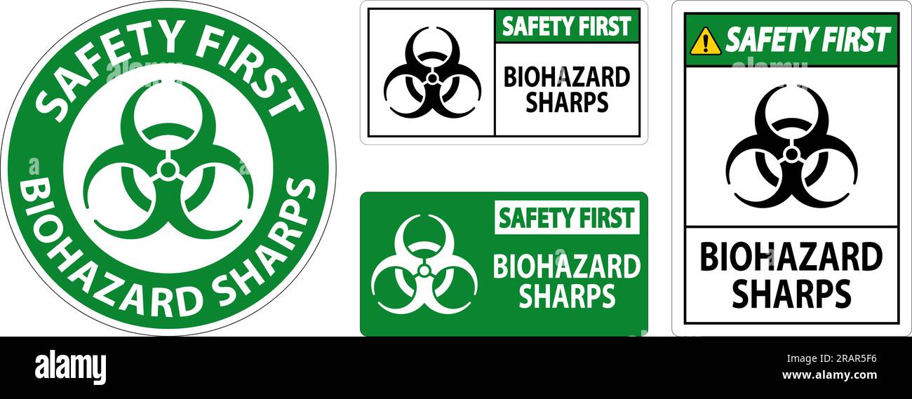 Hospital biohazard symbol trash container Stock Vector Images - Alamy