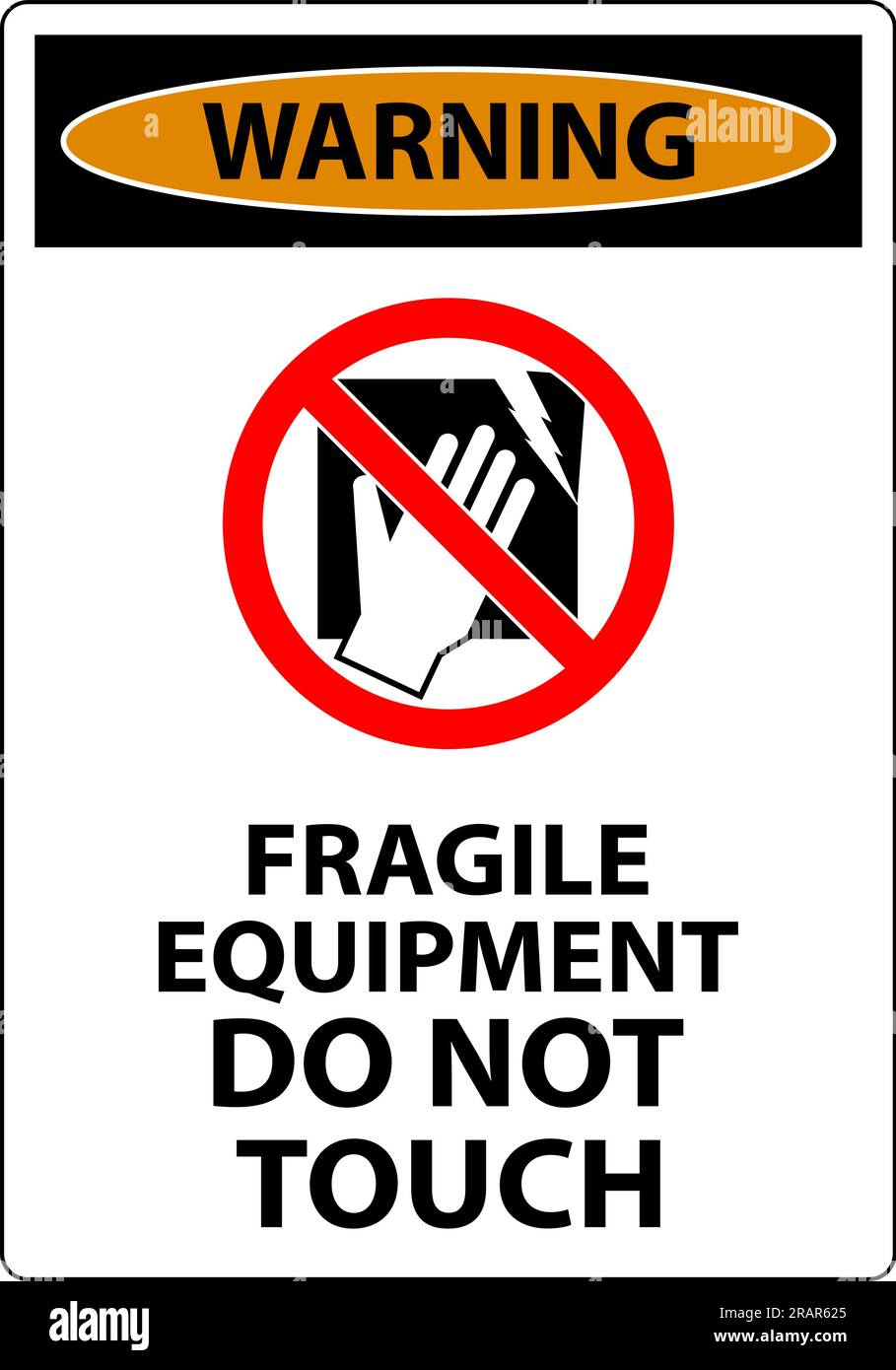 Warning Machine Sign Fragile Equipment, Do Not Touch Stock Vector Image ...