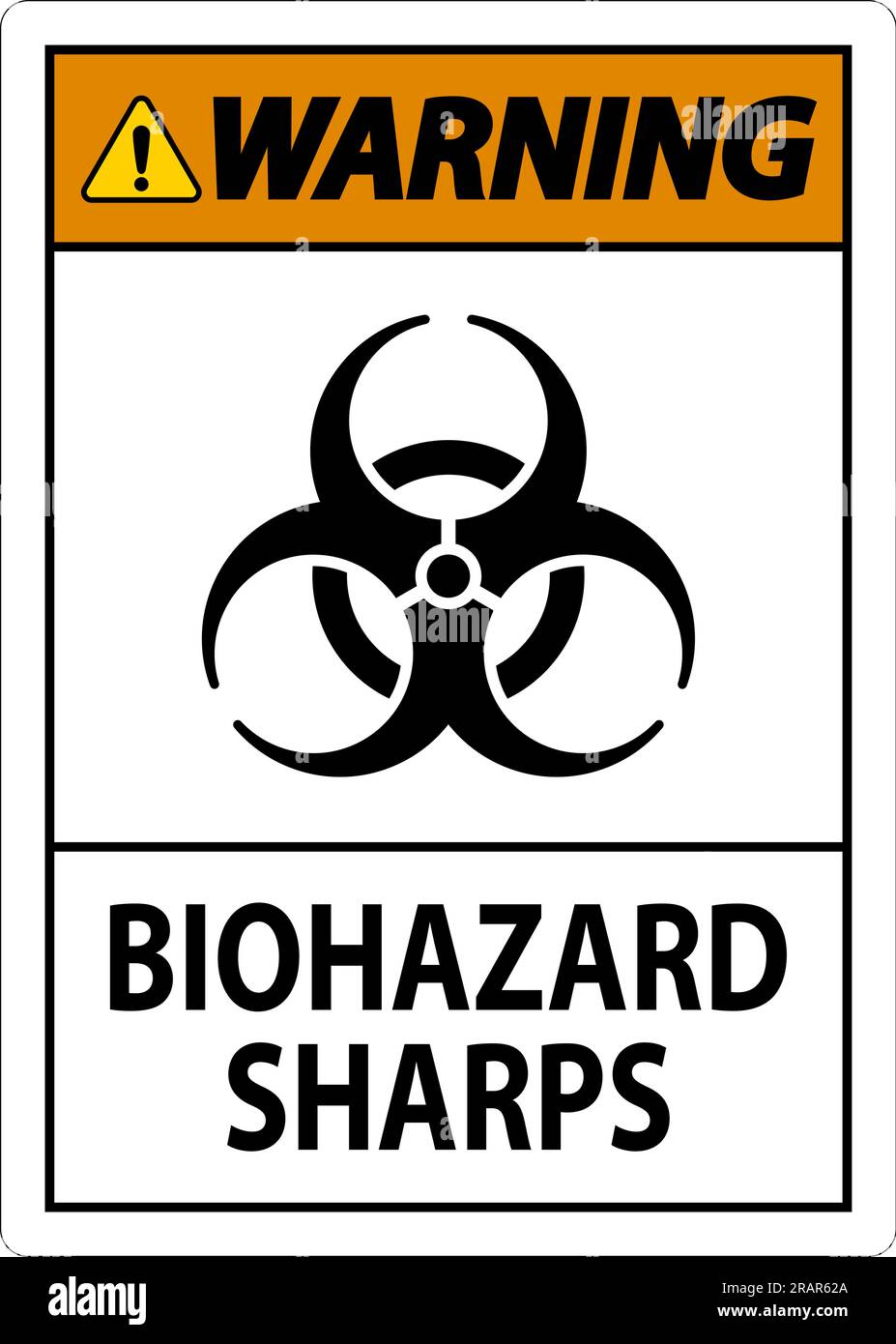 Warning Biohazard Label, Biohazard Sharps Stock Vector Image & Art - Alamy