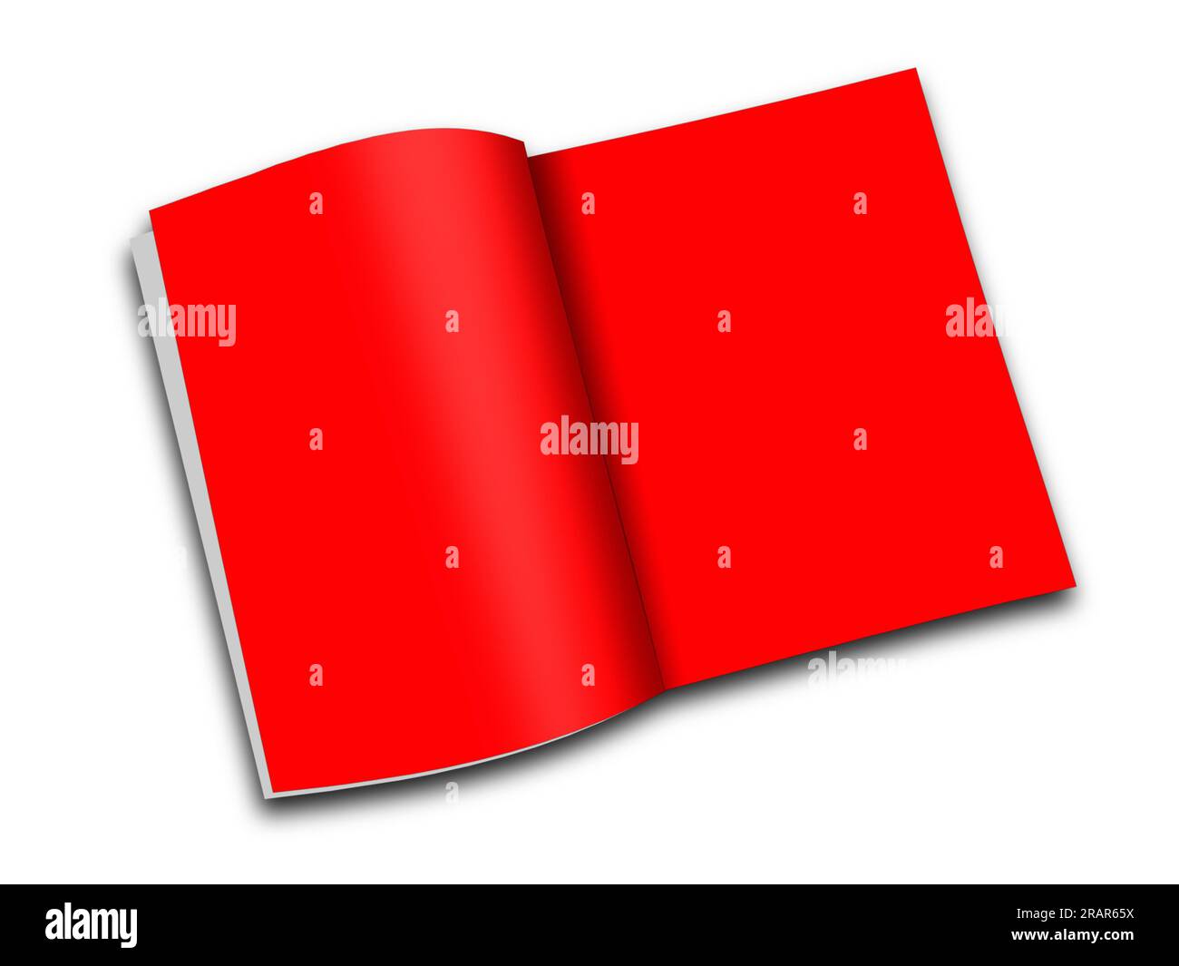 Red magazine blank template for presentation layouts and design. 3D ...