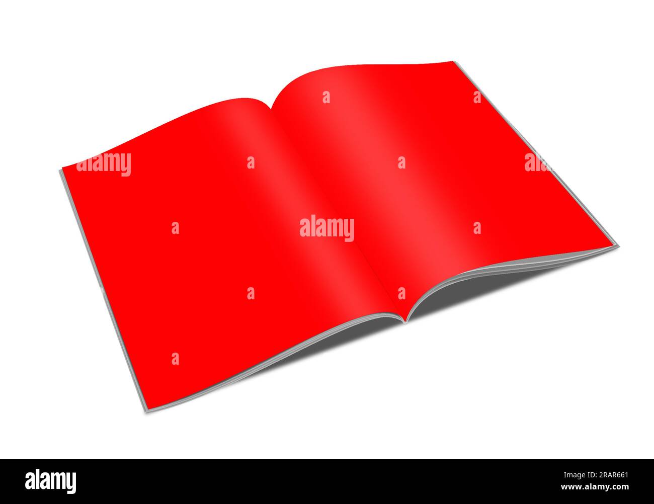 Red magazine blank template for presentation layouts and design. 3D ...