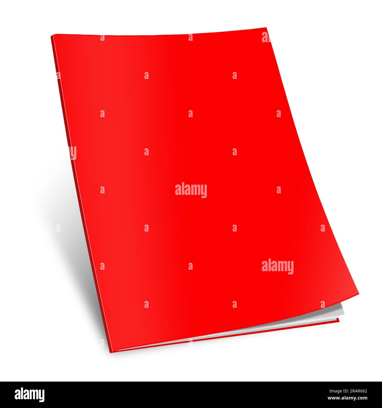 Red magazine blank template for presentation layouts and design. 3D ...