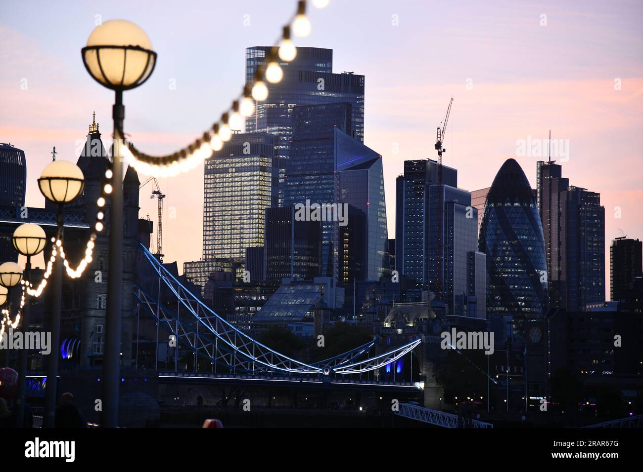 London Skyscrapers as seen from southbank Stock Photo - Alamy