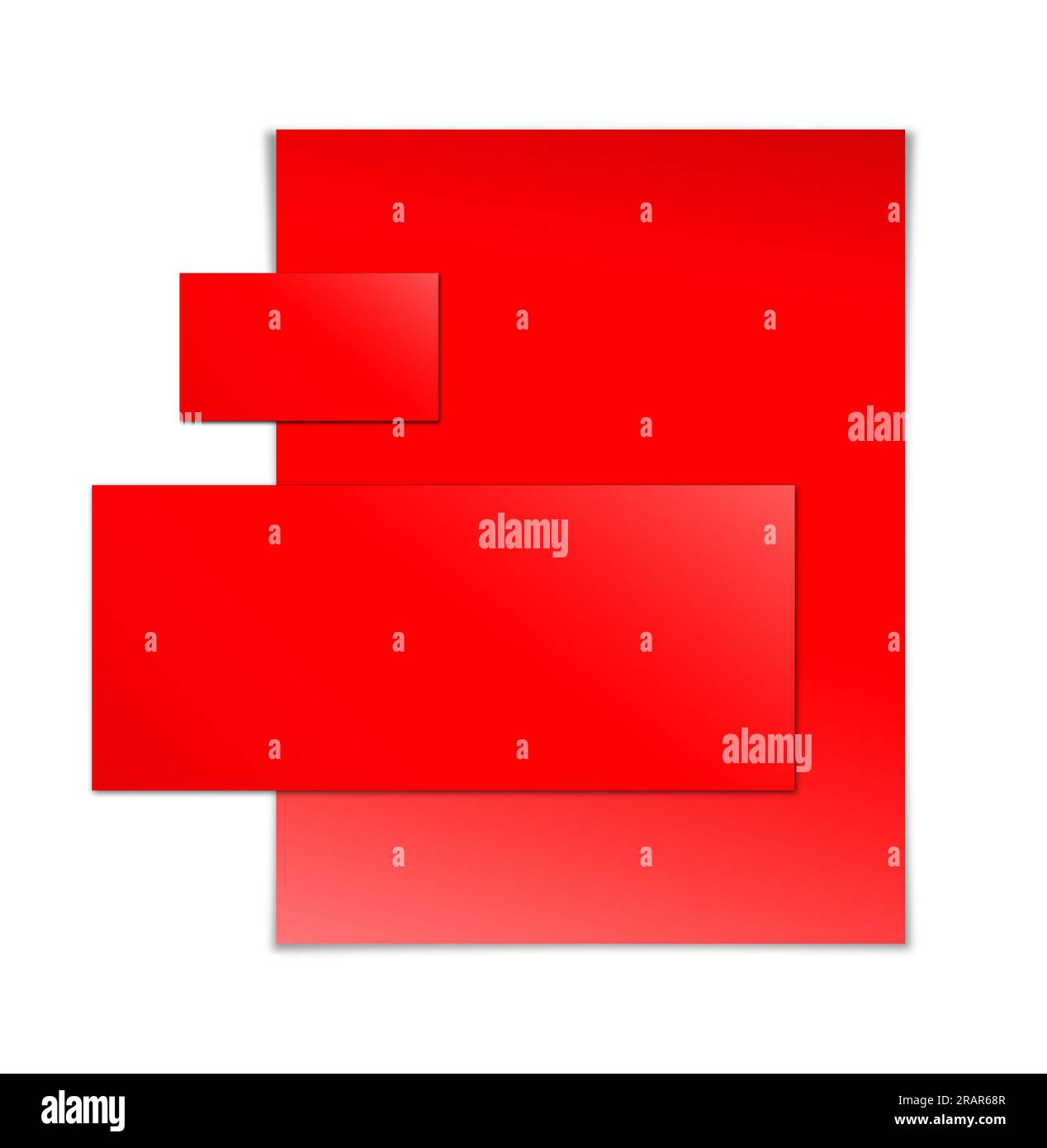 Red promotional paper blank template for presentation layouts and ...