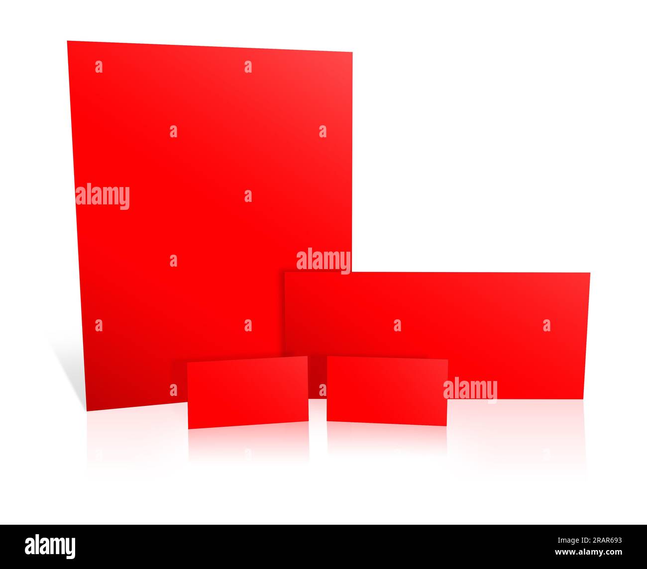 Red promotional paper blank template for presentation layouts and ...
