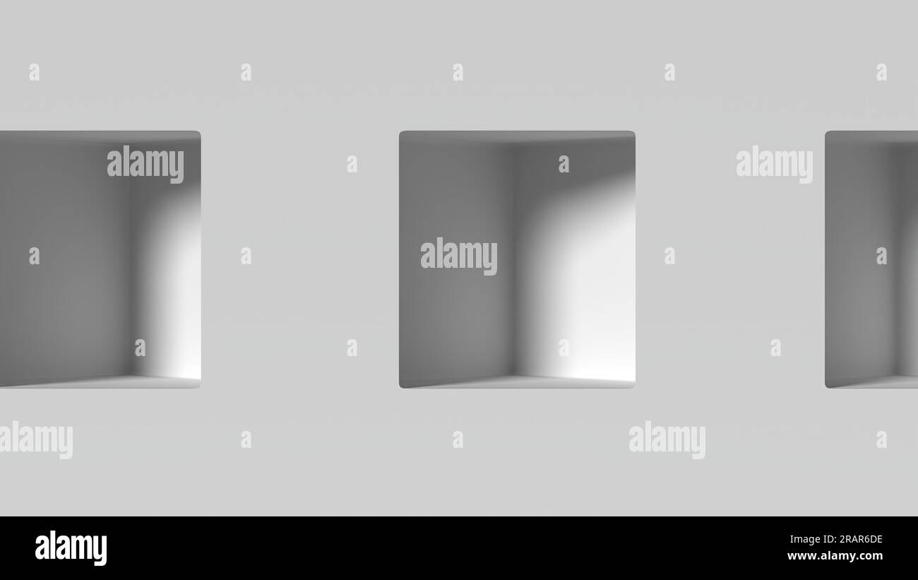 A minimal flat ray gray abstract 3D Rendering image where his simple ...