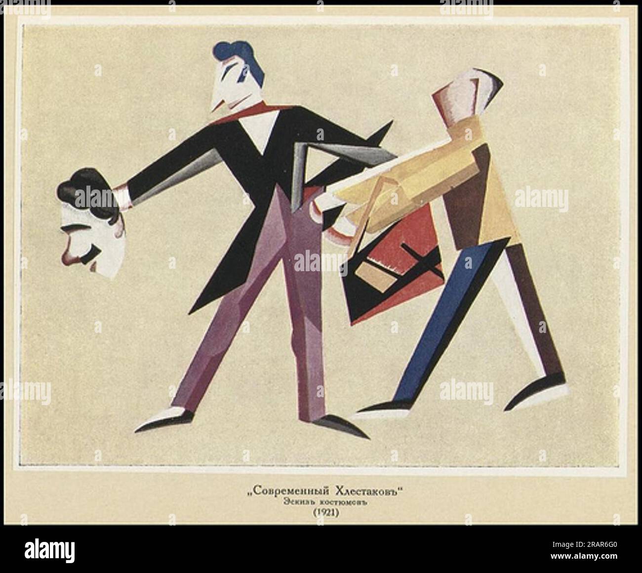 Costume Design for "Modern Khlestakov" 1921 by Aleksandra Ekster Stock ...